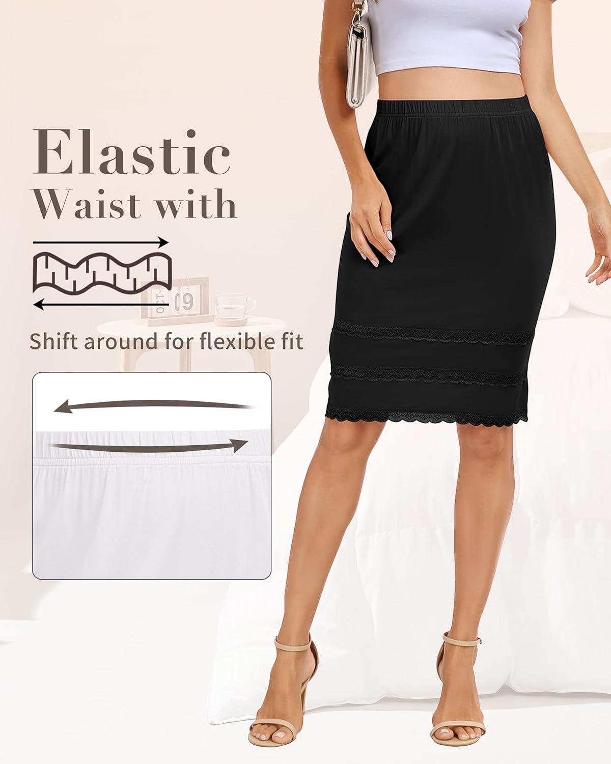 Vlazom Women’s Half Slips for Under Dress Anti Static Half Slip Under ...
